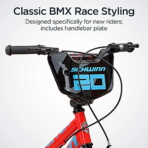 Schwinn Twister Kids BMX Style Bike, Boys and Girls, 20-Inch Wheel, Single Speed, Age 7-13 Year Old, Handlebar Pad and Number Plate Included, Rider Recommended Height 48-60 Inch, Red