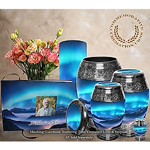 Aurora Borealis Cremation Urns for Adult Ashes for Funeral, Burial & Niche Northern Lights Urns for Human Ashes - Urns for Ashes Adult Male - Urns for Human Ashes Adult Female Large XL Small Keepsake