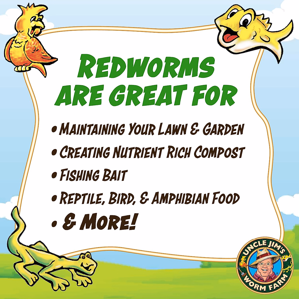 Uncle Jim's Worm Farm 5000 Count Red Wiggler Composting Worms Mix for Garden Soil or Fishing | Starter Pack of Compost Worms Improves Soil Structure and Quality for Healthier Gardens