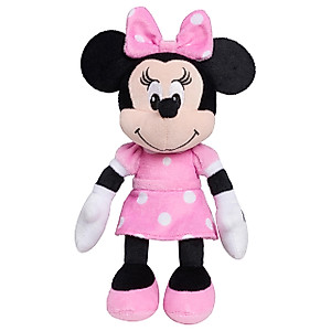 Disney Junior Mickey Mouse Bean Plush Minnie Mouse Stuffed Animal, Officially Licensed Kids Toys for Ages 2 Up by Just Play , 9 Inch