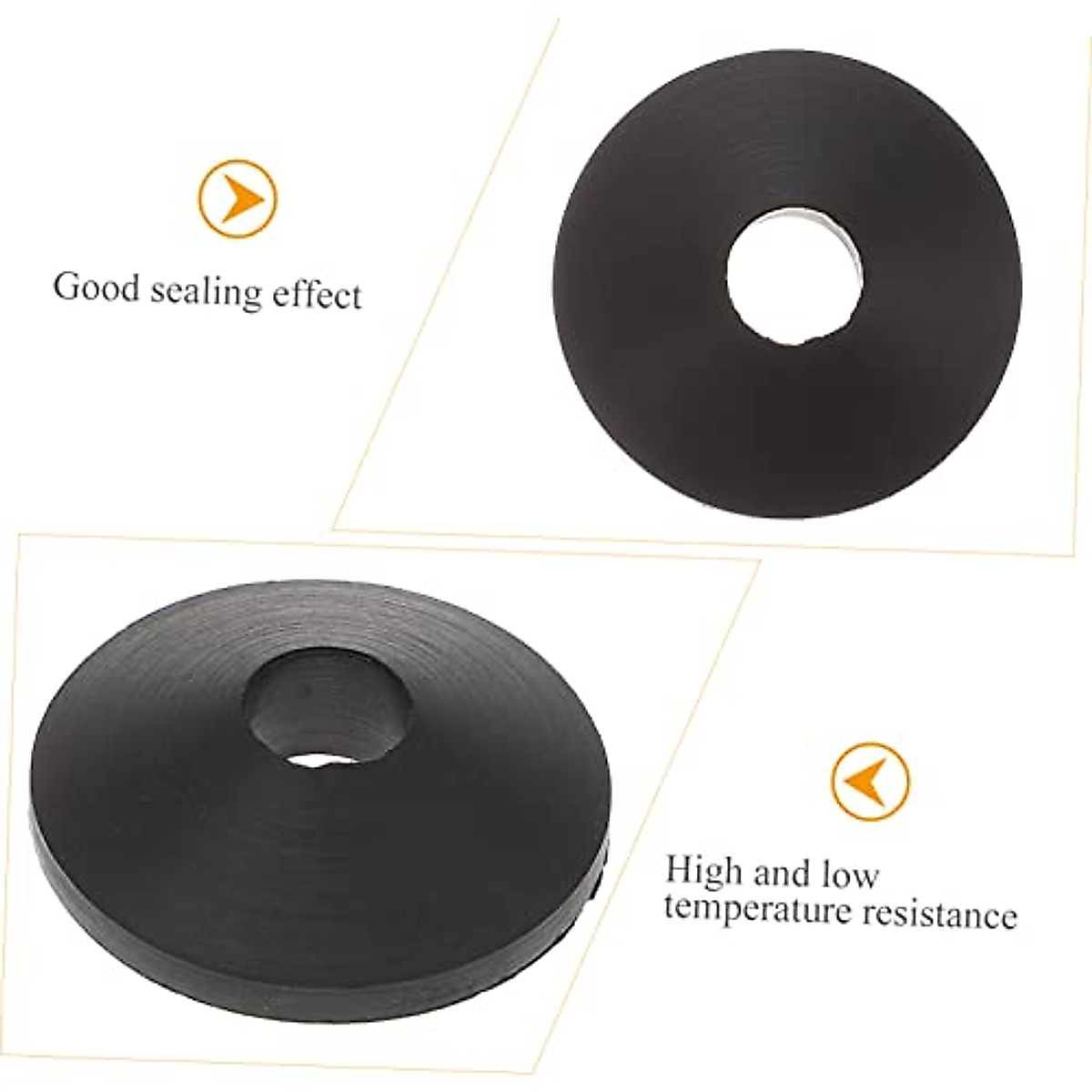 Uonlytech 80 Pcs Sealing Ring Washers for Screws Toilet Bolts Toilet Tank Gasket Leak- Proof Bolt Conical Washers Toilet Tank Screws Washers Toilet Tank Rubber Washer Seals Rubber Washers M8