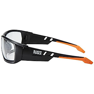 Klein Tools 60163 Safety Glasses, Professional PPE Protective Eyewear with Full Frame, Scratch Resistant and Anti-Fog, Clear Lens, 5.6 x 4 inch