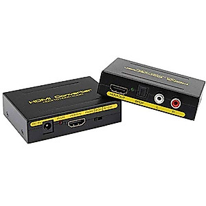 AGPtek HDMI to HDMI + SPDIF + RCA L/R Audio Extractor Converter (HDMI Input,HDMI+ Audio Output)