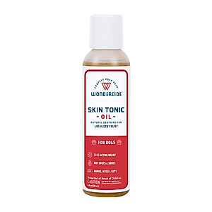 Wondercide - Skin Tonic Oil for Hot Spot, Itch, and Rash Relief with Natural Essential Oils - First Aid Remedy for Dogs - 4 oz