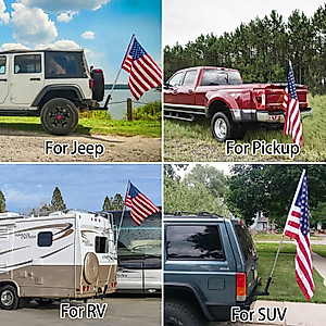 DenForste Hitch Flag Pole Holder - Flagpole Hitch Mount Universal Fit for Trailer Truck Jeep RV Pickup - Angled Flag Pole Holder Compatible with 2 inch Hitch Receivers