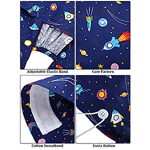 8 Pieces Working Caps with Button Tie Back Hats with Sweatband for Women Men (Animal Style)