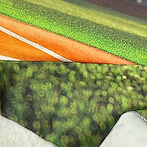 Riyidecor Green Baseball Field Backdrop Fabric Polyester Stadium 7Wx5H Feet Photography Background Art Fabric Booth for Children Decorations Birthday Festival Event Props Party Photo Studio Shoot