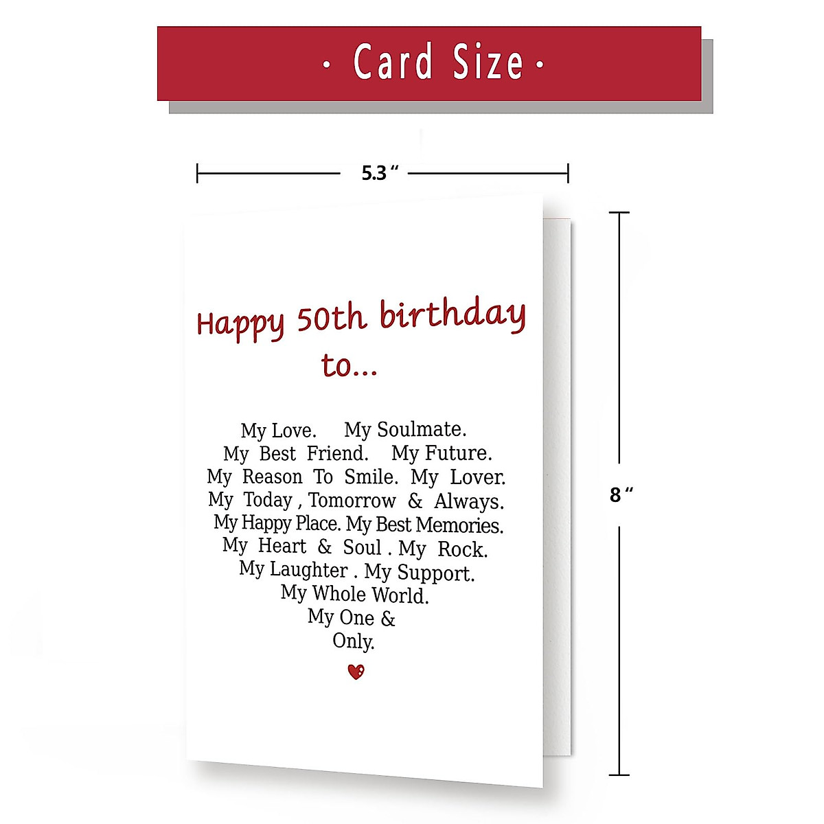 Funny 50th Birthday Card for Men Women,Romantic 50 Year Old Greeting Card for Boyfriend Husband,Naughty Love Anniversary Card for Wife Girlfriend,Special 50th Birthday Gifts For Only Love Him Her