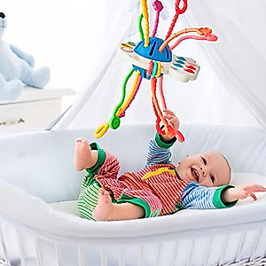 FLMRIOY Baby Montessori Sensory Toys, Octopus Pull String Activity Toys for Babies 18+ Months Toddler Early Interactive Learning Development Toy for Infant Newborn Boys Girls Gifts