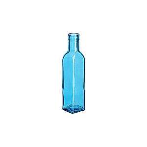 Evergreen Garden Brilliant Blue Glass Bottles, Set of 6