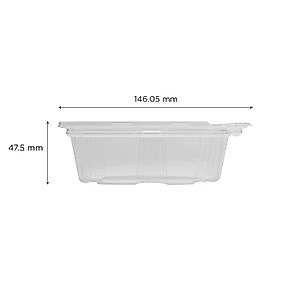 Karat 12oz PET Tamper Resistant Hinged Deli Container with Lid - 200 ct