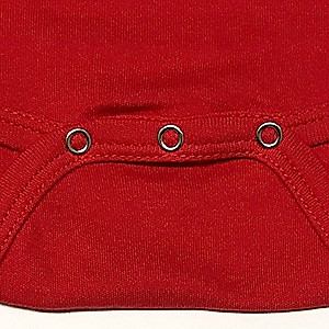 Laughing Giraffe Baby Blank Short Sleeve One Piece Bodysuit (0-3 Months, Red)