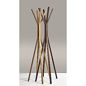 Adesso Toby Coat Rack, Walnut
