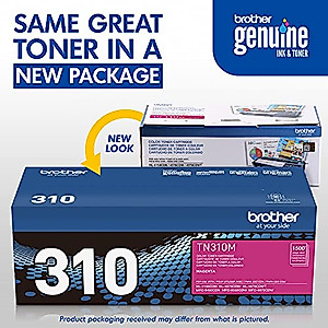 Brother Genuine TN310M Color Laser Magenta Toner Cartridge