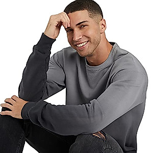Hanes Originals Fleece, Garment Dyed Pullover, Crewneck Sweatshirts for Men, New Railroad Ombre