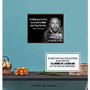 Martin Luther King Jr. Mugshot Wall Art Print - Ready to Frame Photo (8X10) - Home Decor - Makes a Great Gift for Bedrooms, Kitchens, Home Office and Living Rooms - MLK Motivational and Inspirational