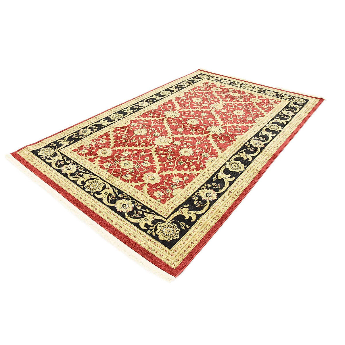 Unique Loom Edinburgh Collection Oriental Traditional French Country Red Area Rug (5' 0 x 8' 0)