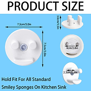 Sponge Holder, Sponge Caddy with Suction Cup Installation, Sponge Sink Organizer for Kitchen and Bathroom, for Holding Smiley Sponges(Sponges Not Included)…