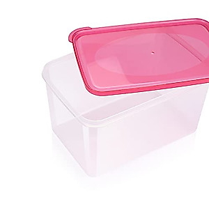 Tauno Easy Lock & Open Food Storage Containers | Plastic Kitchen Organizer with Lids | BPA Free Nesting | Set of 10 Pack 72 Cup Total