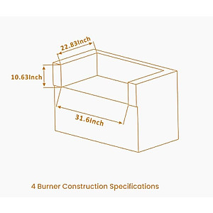 Mont Alpi MABi400 32-Inch 4-Burner 63000 BTU Stainless Steel Built-In Outdoor Kitchen Backyard Patio Barbecue Propane Gas Island Grill w/Infrared Rear Burner + Rotisserie Kit & Weather Cover