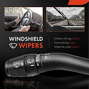 A-Premium Turn Signal Switch, Windshield Wiper Washer, Hazard Warning Flasher, Compatible with Ford F-150 1999-2003, F-250/350/450/550 Super Duty (1999 F-250 GVW Under 8,500lb), Blackwood