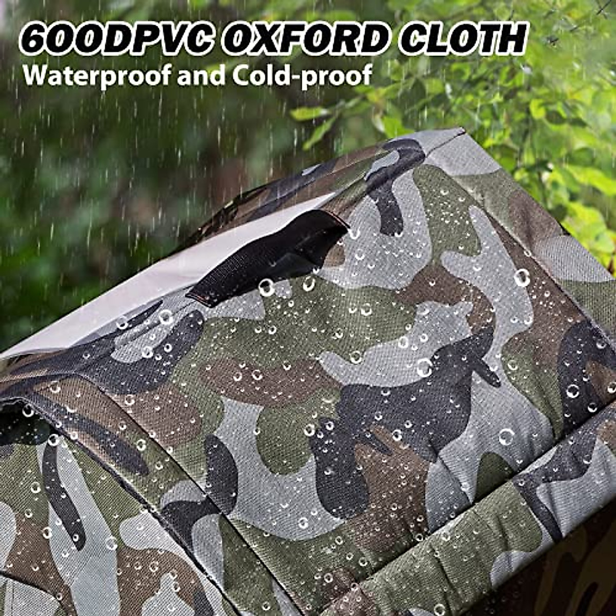 WHDPETS Cat House for Outdoor Cats, Weatherproof Feral Cat House with Mat and Doors, Easy to Put Together, Collapsible Warm Pet Nest Kitty Shelter for Winter, Never Blow Away