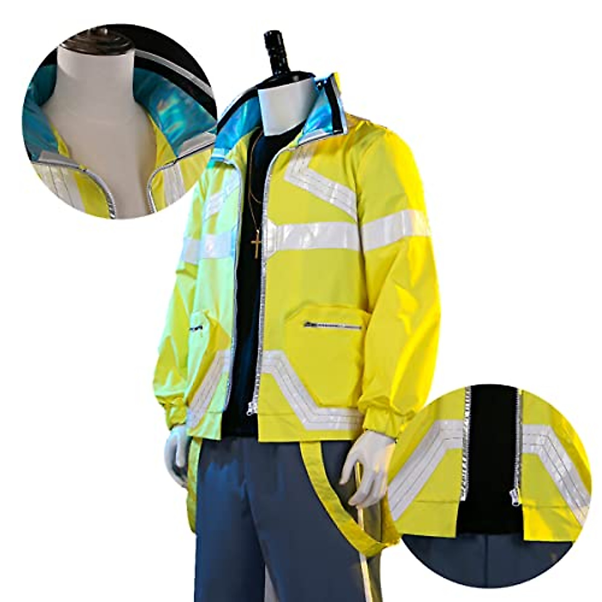 SHIKI David Martinez Cosplay Costume Men Fashion Anime Jacket Punk Motorcycle Coat Halloween Outfit for Women (David, XL)