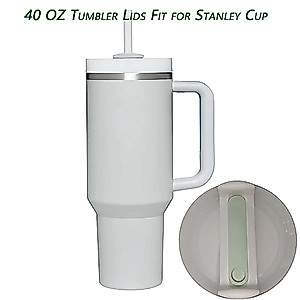 40 OZ replacement lid Compatible for Stanley H2.0, Spill and Splash Proof Tumbler Lids for Stanley Cup and More Coffee Cups - Perfect for Travel, Home and On-The-Go Use (Grey)