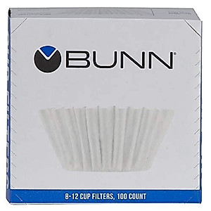 Coffee Filters, 8/12-Cup Size, 100/Pack