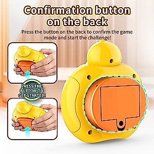Quick Push Game Console , Electronic Fidget Light-up Sensory Games Travel Handheld Game Bubble Birthday Gifts for Age 5 6 7 8 9 10-12 Year Old Girl Boys (Yellow Duck)