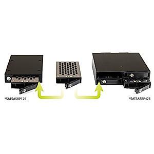 StarTech.com 4-Bay Mobile Rack Backplane for 2.5in SATA/SAS Drives - Hot Swap SSDs/HDDs from 5-15mm - Supports SAS II & SATA III (6 Gbps) , TAA (SATSASBP425)