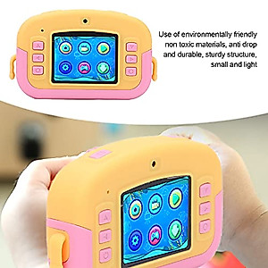 Kids Camera, 2 to 3 Hours Battery Life USB Charging Anti Fall Mini Portable Kids Digital Camera for Boys Girls Birthday (Pink) Cameras