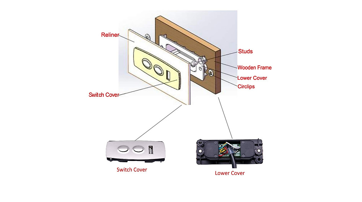 Okin 2 Button Recliner Hand Control with USB