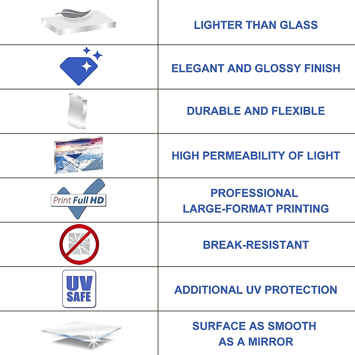 XEAJPJMGBQ Tempered Acrylic Glass Wall Art Common loon Modern Acrylic Artworks Picture Print Accent Decor for Living Room Bedroom Office Free Floating