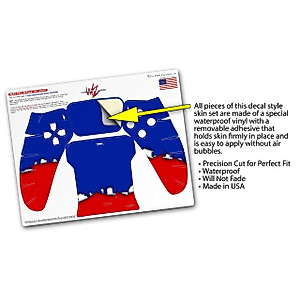 WraptorSkinz Skin Wrap compatible with Sony PS5 DualSense Controller Ripped Colors Blue Red (CONTROLLER NOT INCLUDED)