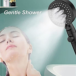 Shower Head 5 Spray Mode Handheld Shower Head with On Off Switch and 59in Hose, Anti-clogging nozzle,Showerheads & Handheld showers, High Pressure Shower Heads With Handheld Adjustable Filter