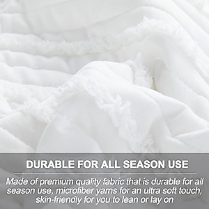 BOSOWOS Queen Size Pillow Shams Set of 2, Ultra Soft Breathable 20 x 30 Inches Pillow Case Envelope Closure, Microfiber Farmhouse Bed Pillowcases for Easy Care, White