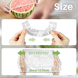 Sukh 100PCS Bowl Covers Reusable - Thickend&Sturdy Plastic Bowl Cover Elastic Food Covers Stretch Reusable Disposable Food Storage Fresh Keeping Bags Outdoor to Keep Dust Away Outdoor Party Supplies