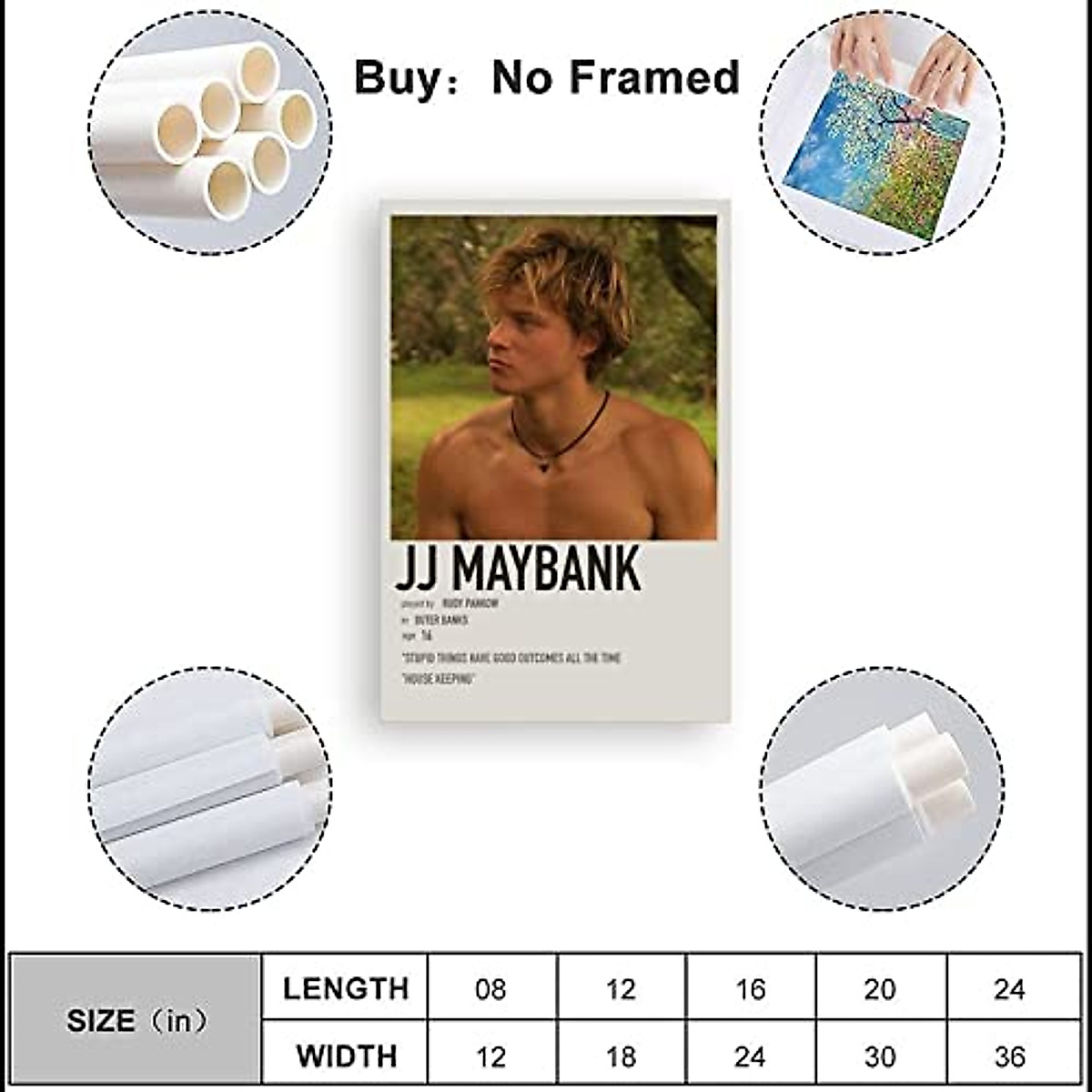 ABOUD JJ MAYBANK RUDY Posters PANKOW Canvas Poster Wall Art Decor Print Picture Paintings for Living Room Bedroom Decoration Panel Hanging Posters Vertical Unframe-style 08x12inch(20x30cm)