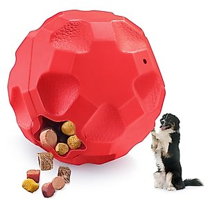 TROUSKAIG Indestructible Dog Balls Treat Dispensing Dog Toys for Aggressive Chewers Large Breed, Interactive Dog Treat Ball, Tough Dog Chew Toys for Aggressive Chewers,Rubber Food Dispensing Dog Toys