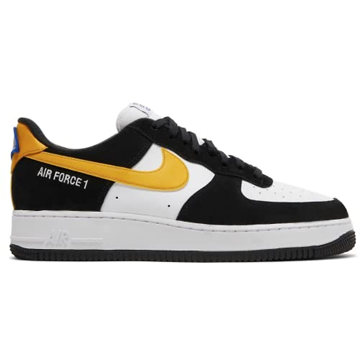 Nike Men's Air Force 1 '07 LV8 Basketball Shoes, Black/Dark/Sulfur-white-black, 9.5