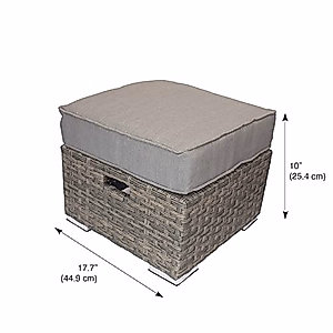 Blue Sky Outdoor Living Blue Sky Sheffield 6-Piece Aluminum Conversation Set, All-Weather Resin Wicker Outdoor Furniture, Brown/Grey for Patio, Lawn, Garden, or Poolside