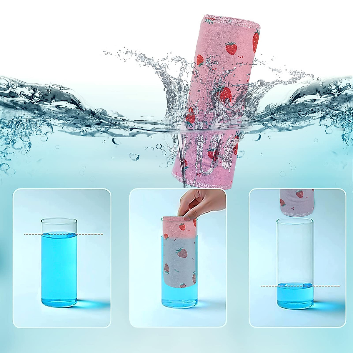 Kumebon Reusable Paper Towels Washable Roll - 25 Pack 100% Cotton Prints Cloth Paper Towels for Kitchen Paperless Paper Towels Napkins Zero Waste Products Alternative Paper Towel Alternative