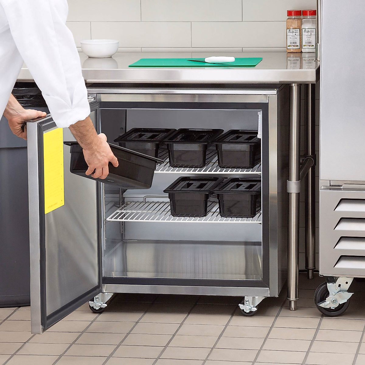 KITMA Commercial Undercounter Refrigerators WorkTop Refrigerator with Single Solid Door - 7.15 Cu.Ft