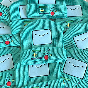 Ohjijinn Adventure Anime Beanie Unisex Knitted Hats, Cute Slouchy Warm Cap, Cartoon Winter Soft Headwear Funny Hat for Men Women