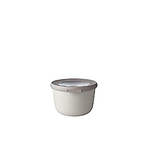 Rosti Mepal Cirqula Multi Food Storage and Serving Bowl with Lid, Tall Bowl-17oz, White