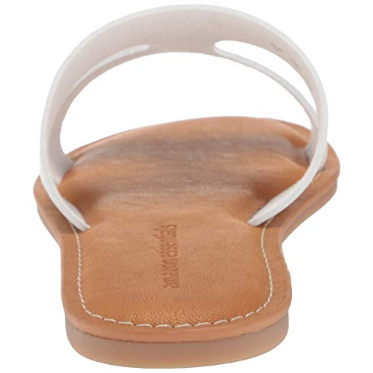 Amazon Essentials Women's Flat Banded Sandal, White, 9