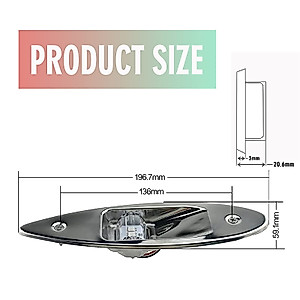 jamgoer Boat Navigation Lights 1 Pair Bow Light Waterproof Led 12V Stainless Marine Signal Sidelight for Pontoon Skiff Yacht (Red & Green)