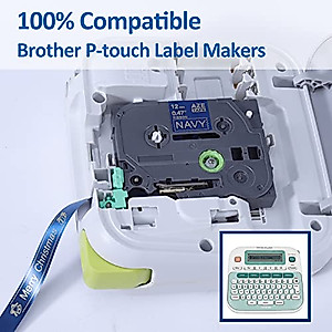 Label KINGDOM Compatible for Brother P-Touch Embellish Satin Ribbon TZe-R231 TZe-R234 TZe-RE34 TZe-RN34 12mm 0.47" Ribbon Tapes for Brother Ribbon Printer PT-D215e PT-D210 PTD600, 4-Pack