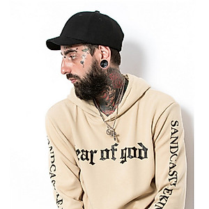 CLAPE Baseball Cap Short Brim Cotton Twill Cap Trucker/Baseball Style Cap Black